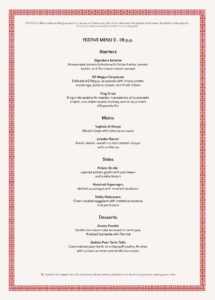 Menus - VENTUNO SKY LOUNGE